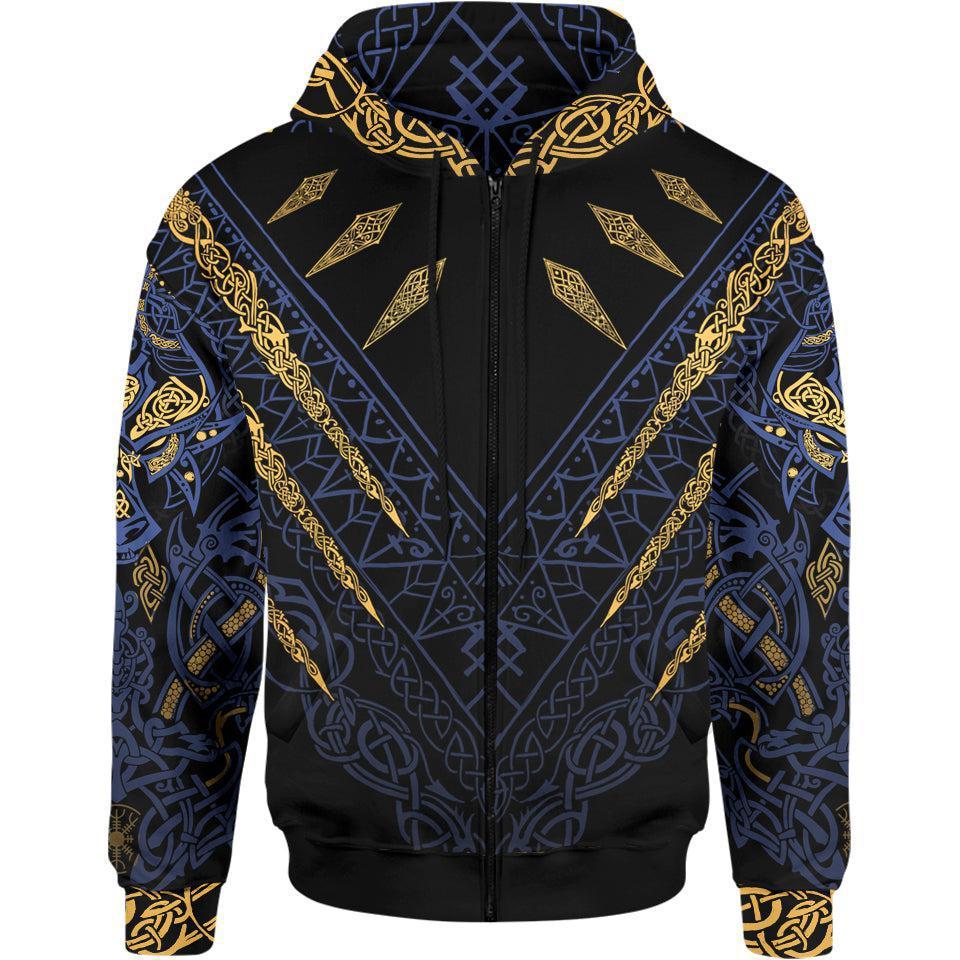 Fenrir's Wrath Zip Hoodie - Blue Edition – Lunafide