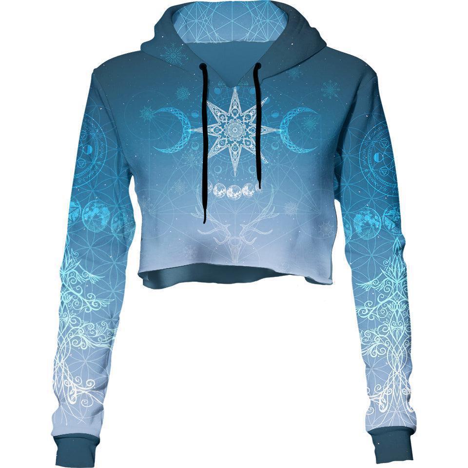 Yule Crop Hoodie - Snow Edition – Lunafide