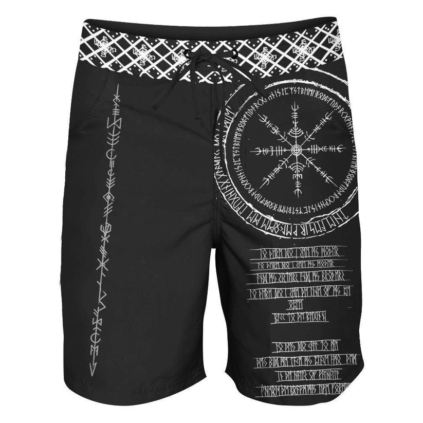 Viking Runes Boardshorts - Black Edition – Lunafide
