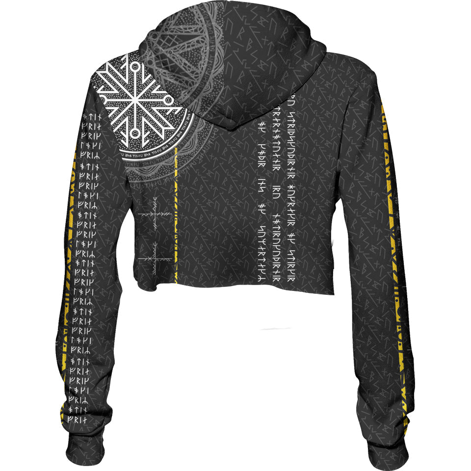 Aesir & Vanir Crop Hoodie – Lunafide