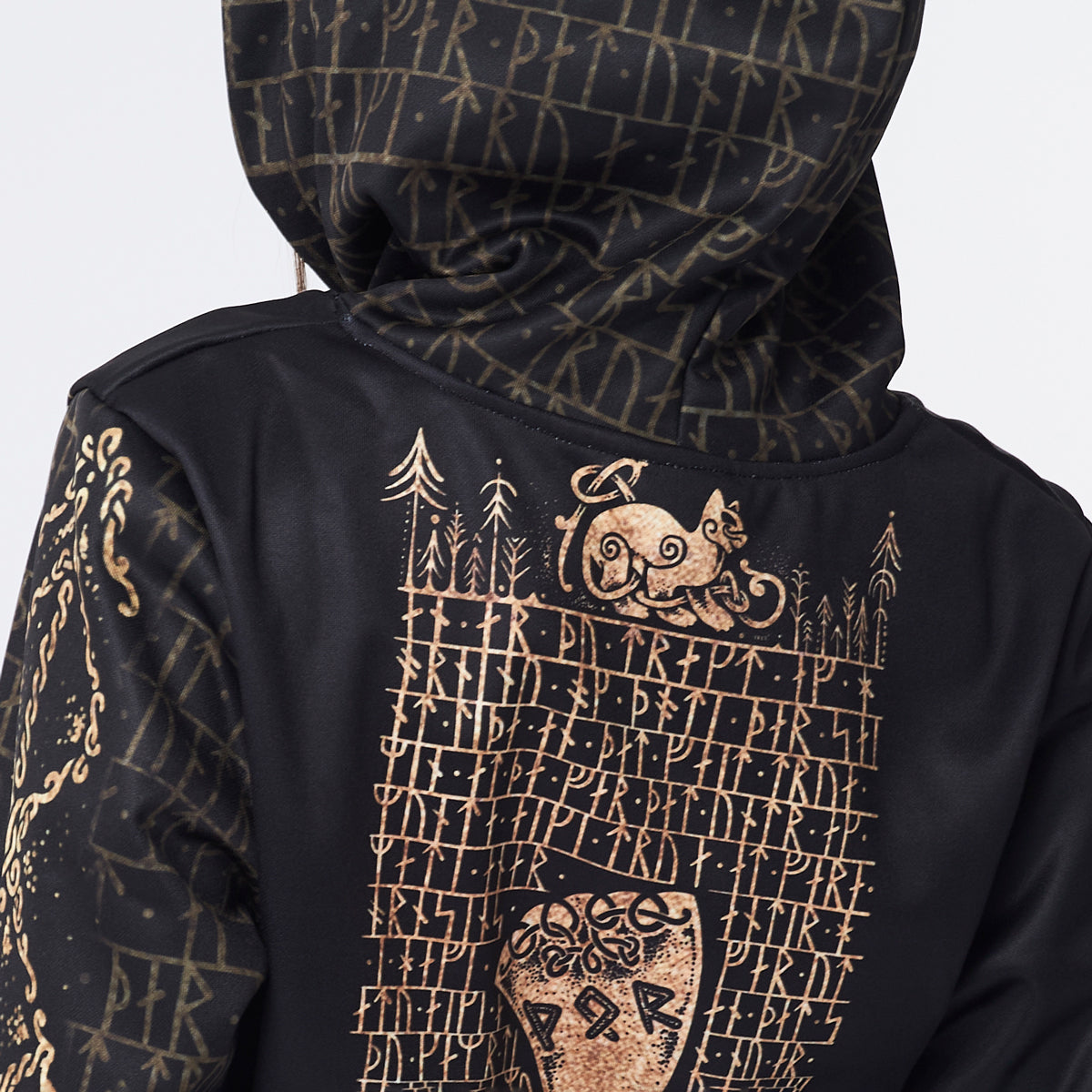Runes of Thor Crop Hoodie - Stone Edition – Lunafide