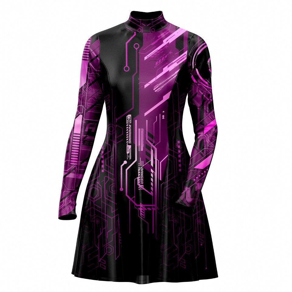 Protocol Zero Skater Dress - Ghostlink Edition – Lunafide