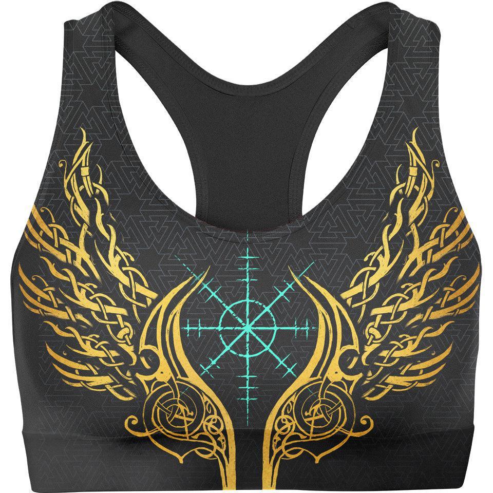 Valkyries of Valhalla Sports Crop - Gold Edition – Lunafide
