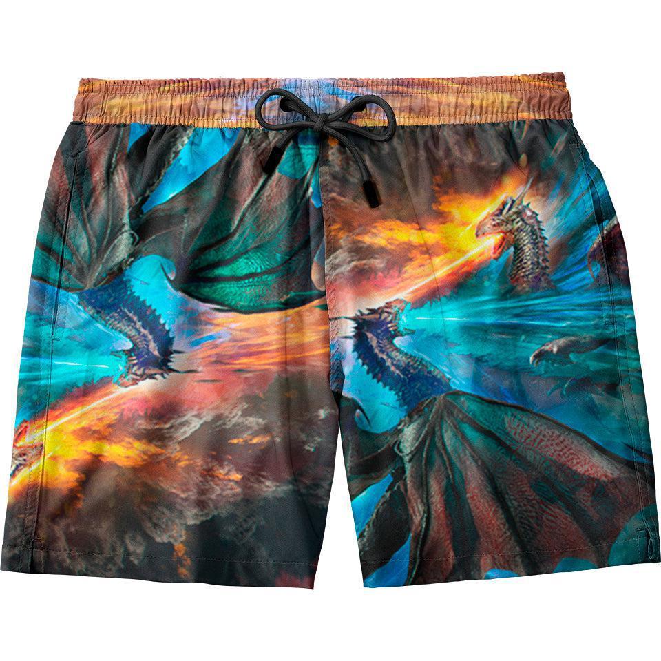 Fire and Ice Dragons Swim Trunks – Lunafide