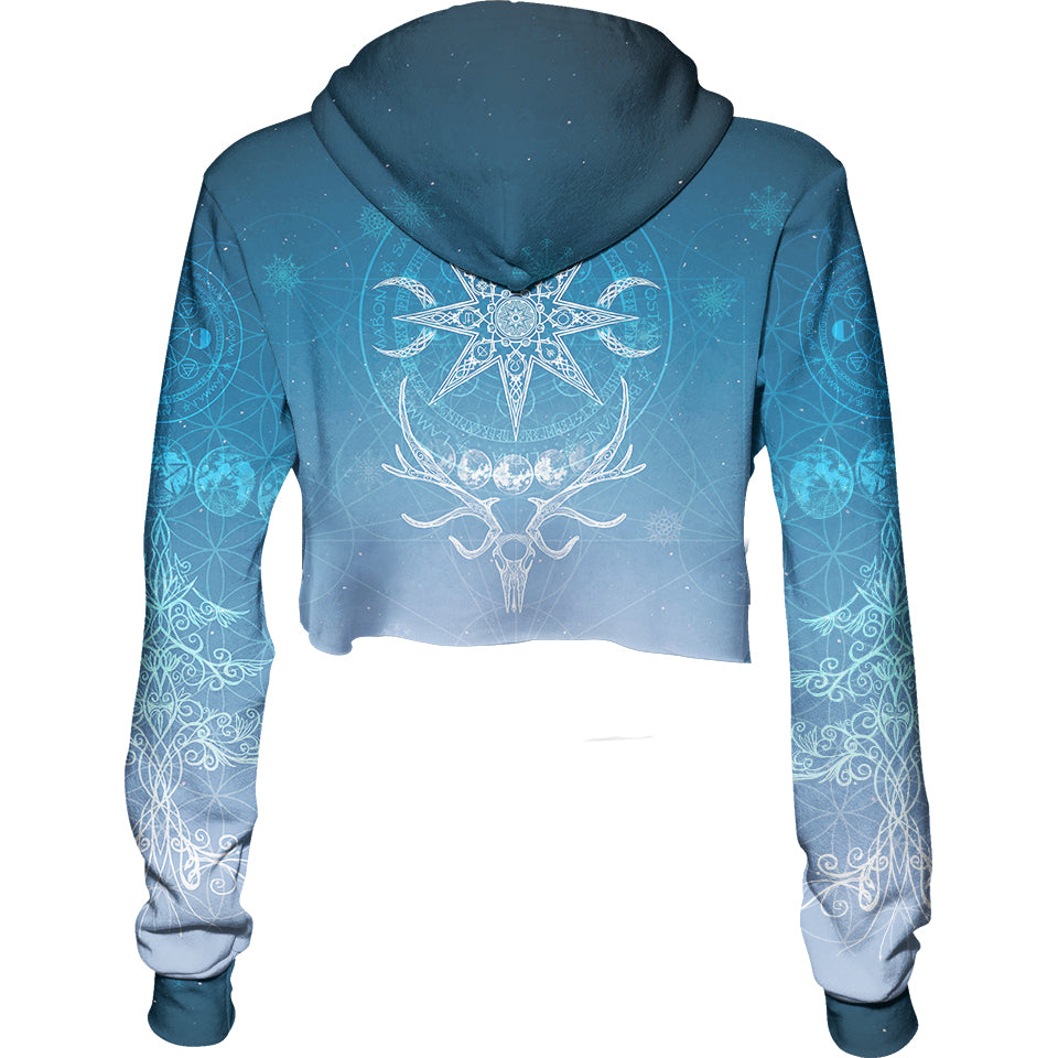 Yule Crop Hoodie - Snow Edition – Lunafide