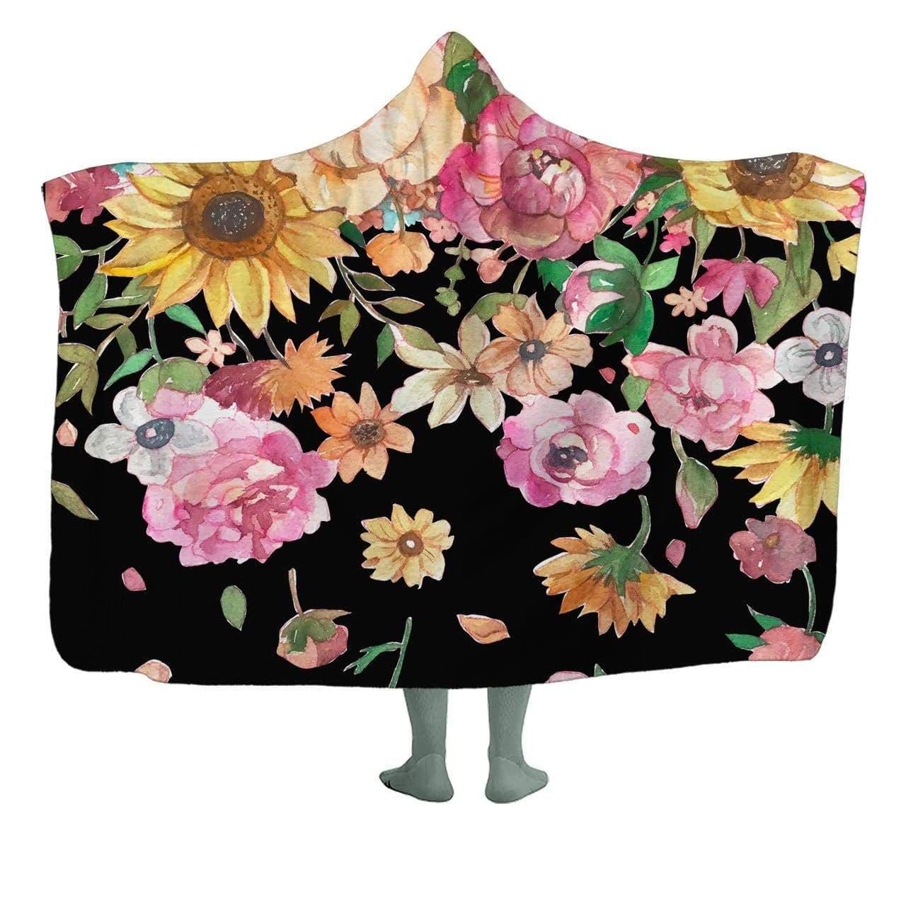 Flower Reign Hooded Blanket – Lunafide