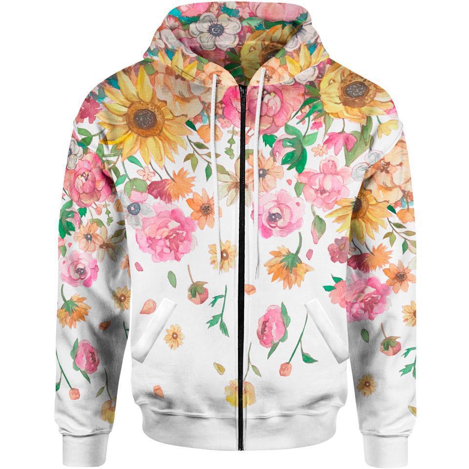Flower Reign Zip Hoodie – Lunafide